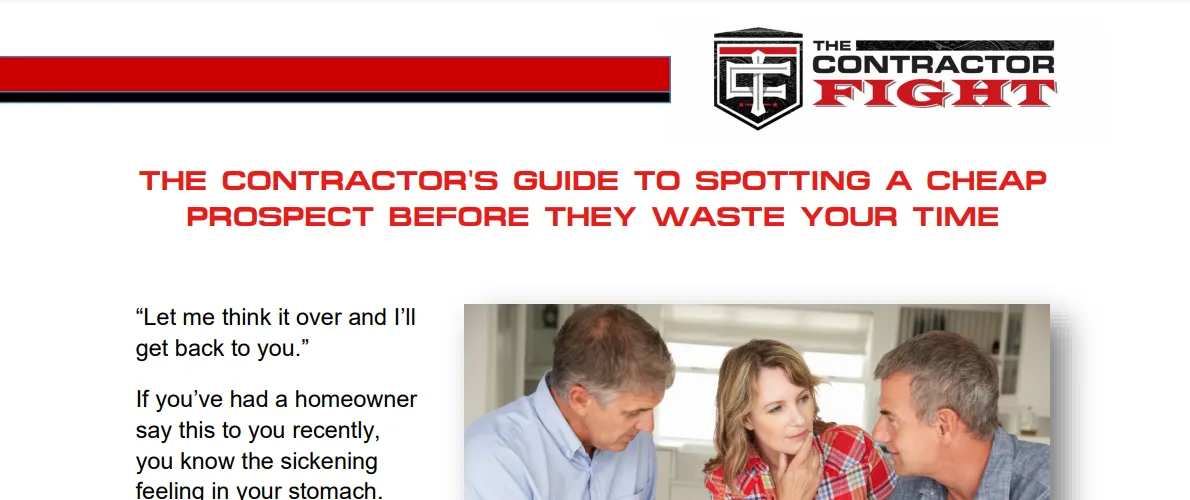 Worksheets - The Contractor Fight®